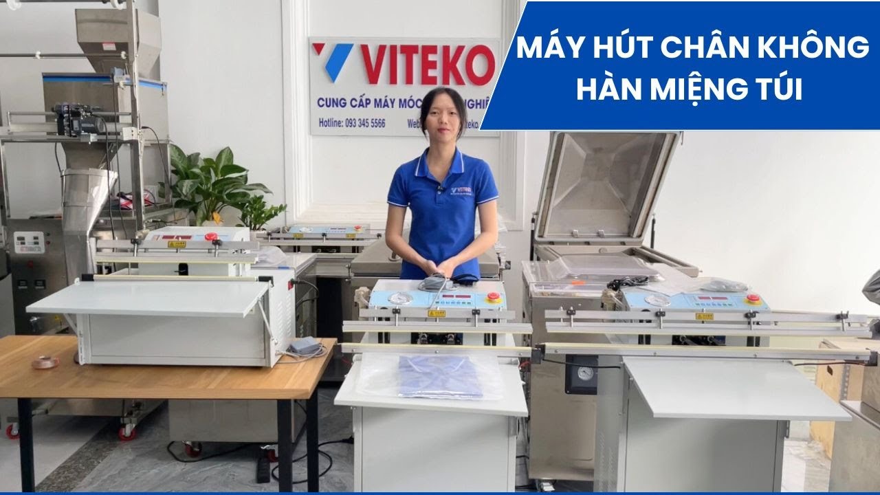 Máy hút chân không hàn miệng túi (VITEKO) - YouTube