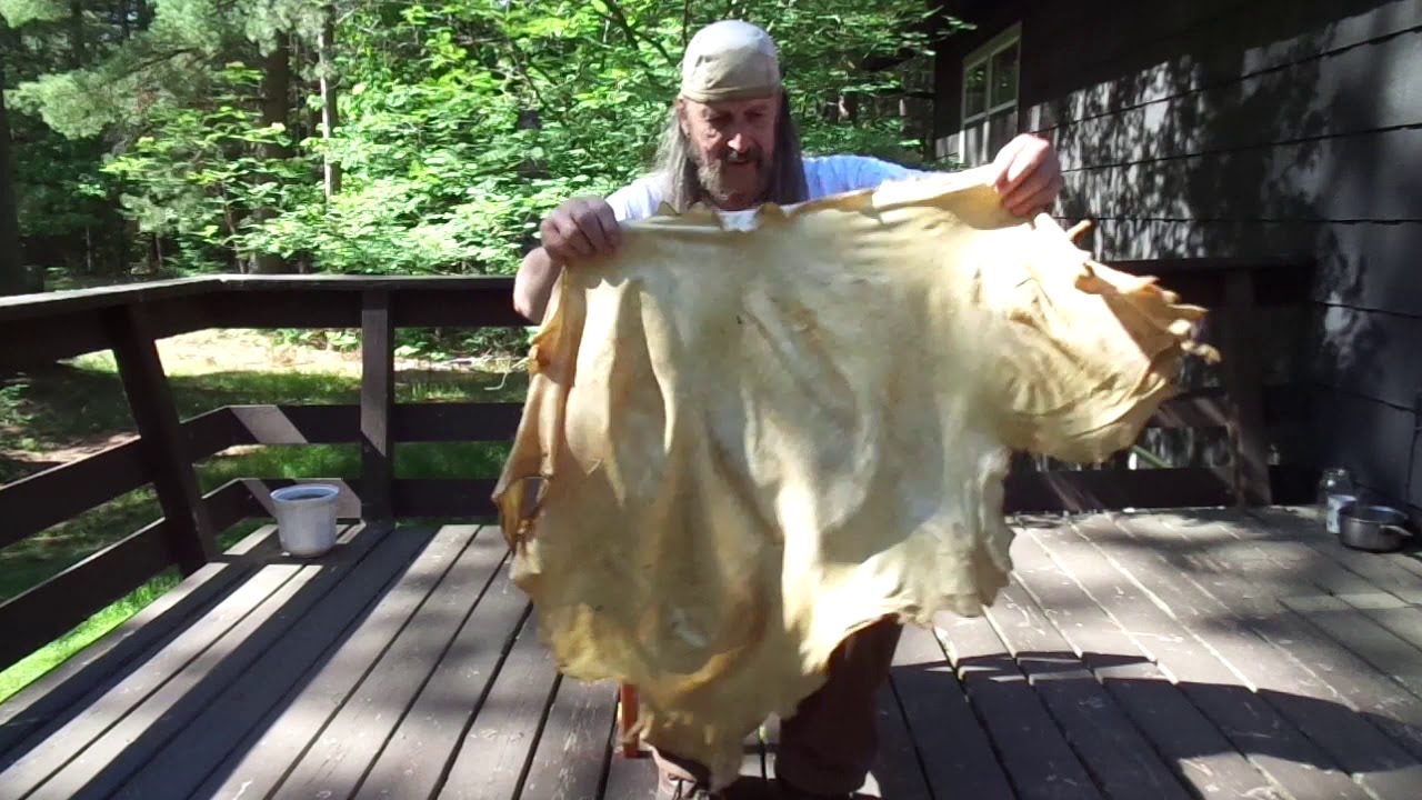 Deer Hide: Stretching Dry, part 5 - YouTube