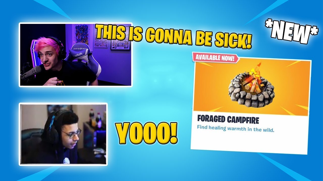 Streamers React to *NEW* Campfire Shield! "Foraged Campfire" - FUNNY ...