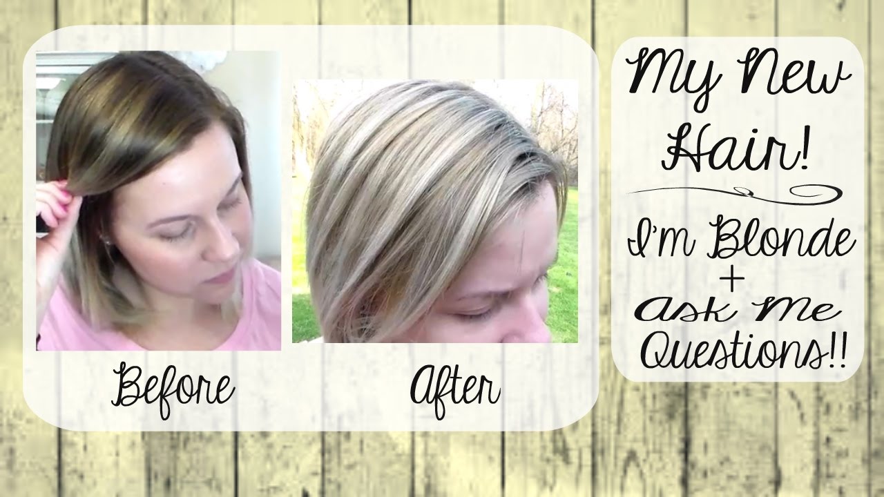 My New Blonde Hair + Ask Me Hair Questions! - YouTube