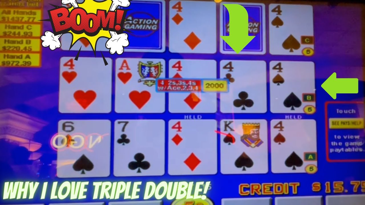 Video Poker: Triple Play - Triple Double Bonus Poker All Hands ...