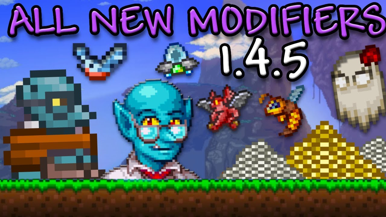 Every New Modifier in Terraria 1.4.5 - YouTube