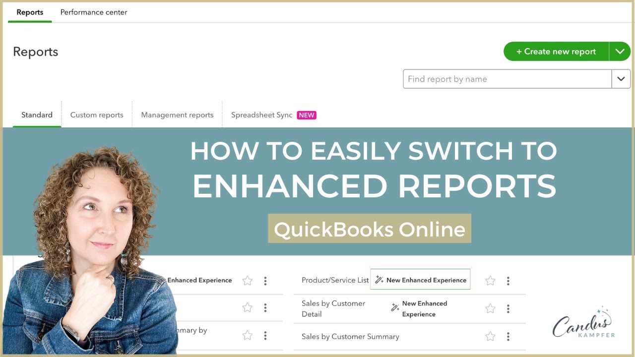 How to Easily Switch to and from Enhanced Reports in QuickBooks - YouTube