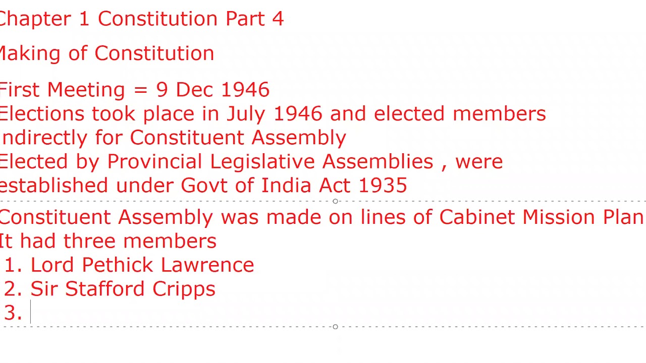 Class 11 Political Science Book 1 Chapter 1 Constitution Part 4 - YouTube