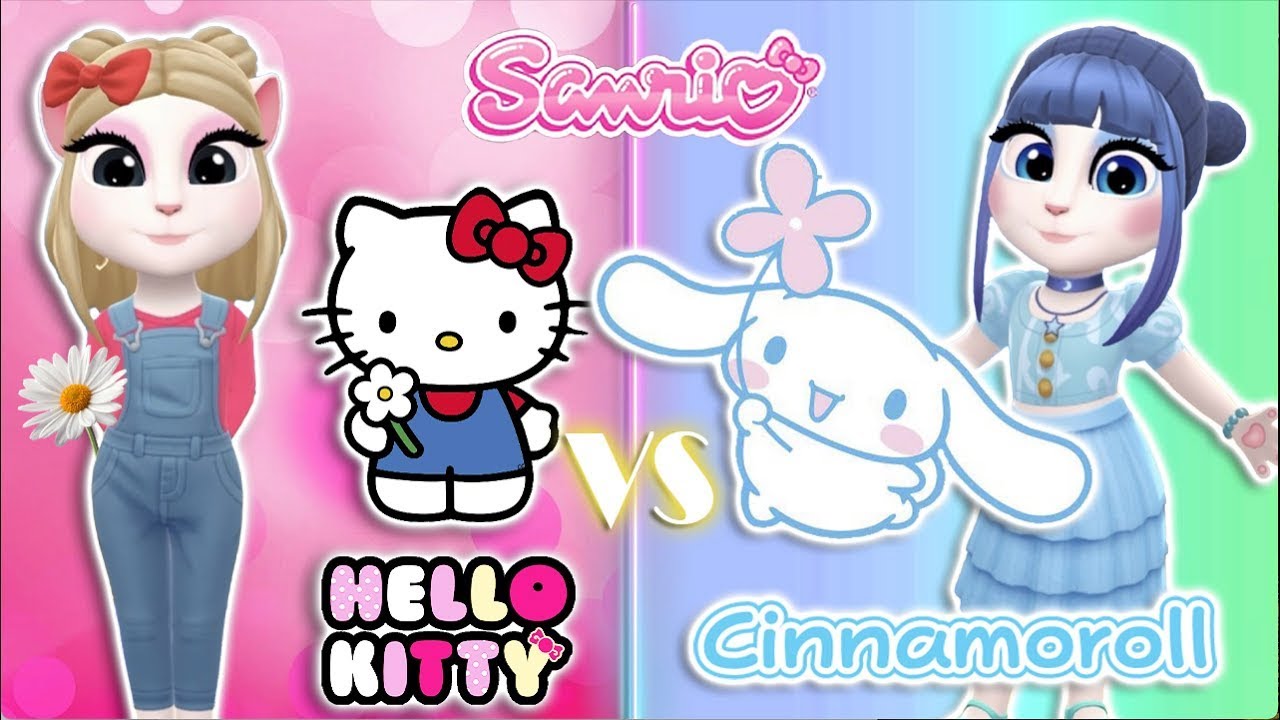 My Talking Angela 2 | Hello kitty vs cinnamoroll | cosplay | New update ...