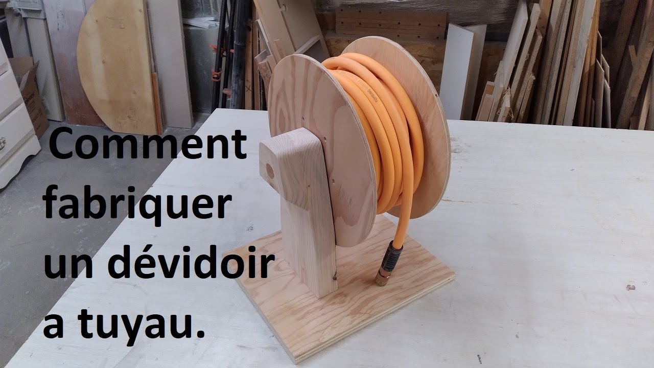 Un dévidoir a tuyau pour l'atelier - YouTube