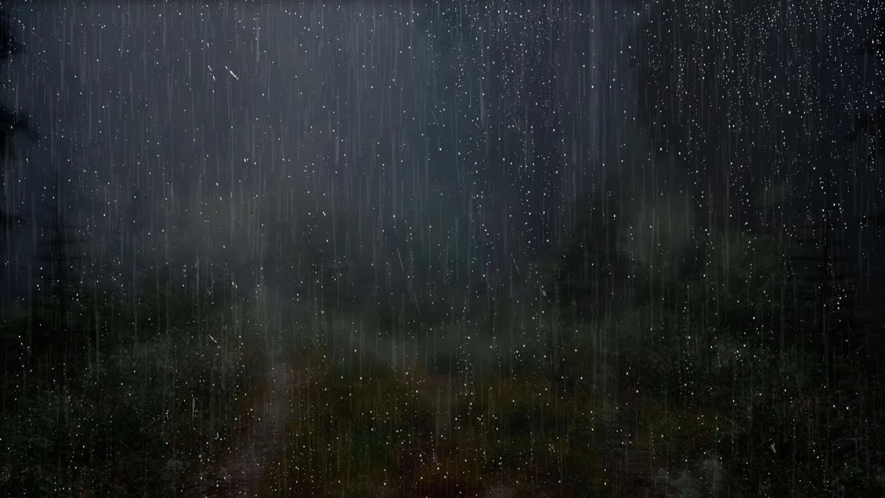 🔴Rain & Thunderstorm in Calming Forest at Night ( Fall Asleep Naturally ...
