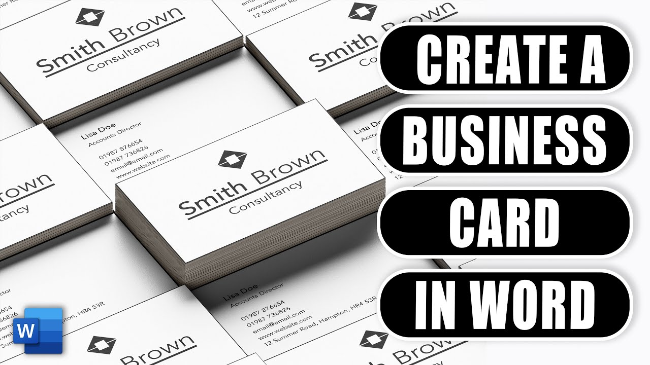 Create a simple business card in word and customise - YouTube