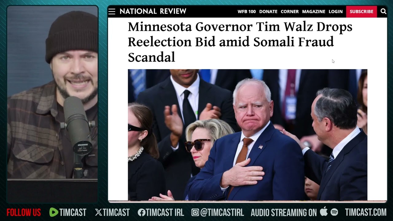 Democrat Tim Walz DROPS OUT OF RACE Amid Somali Daycare Fraud Scandal ...