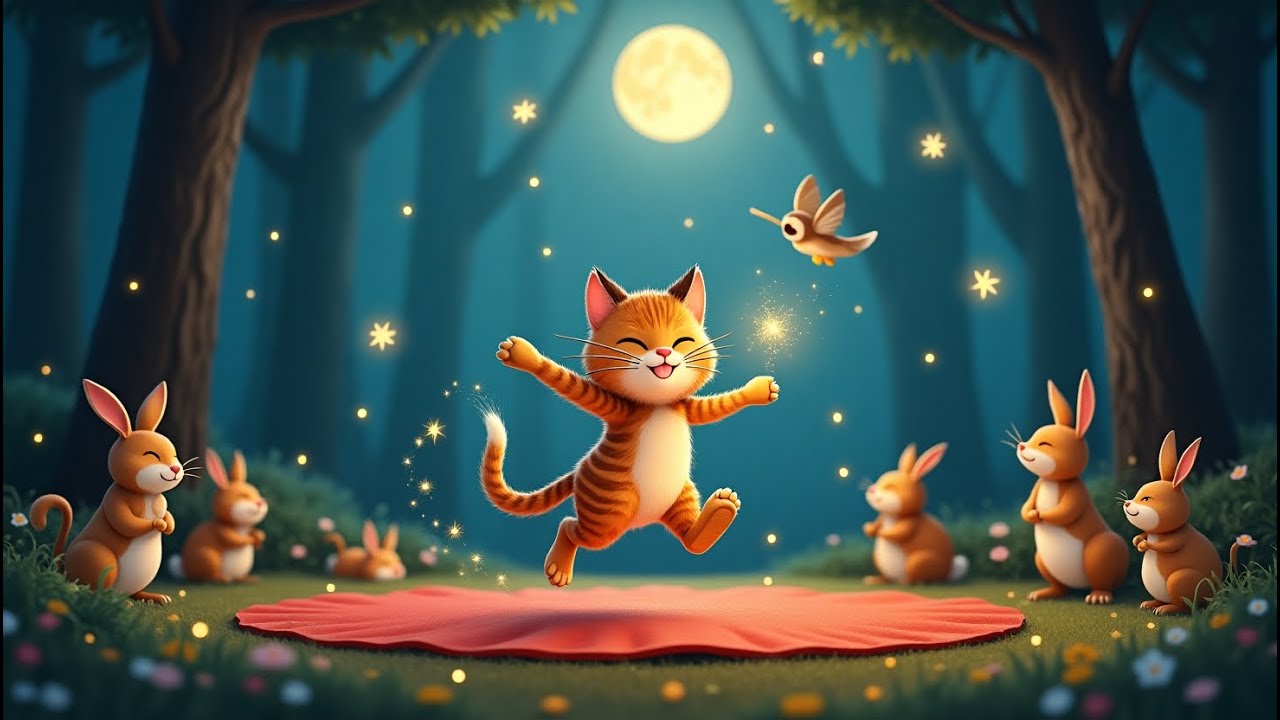Twinkle Toes the Dancing Cat| A Magical Moonlit Adventure | chu chu ...