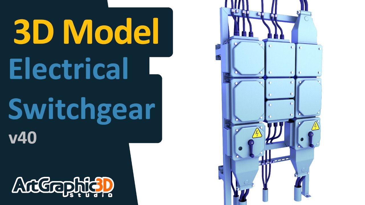 Professional Electrical Switchgear 3D Model | Realistic Modeling in ...