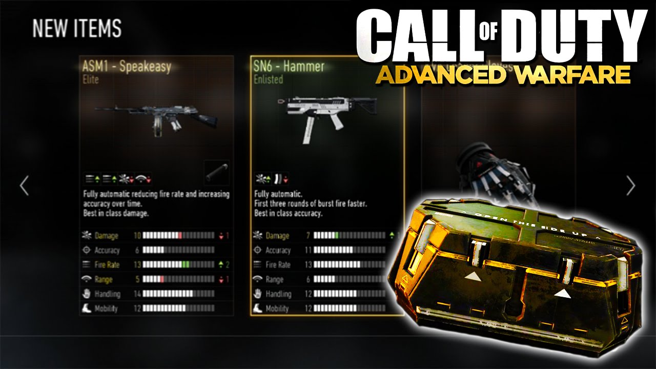 Advanced Warfare "Supply Drops" Gameplay Footage - Rare Guns, Camos ...