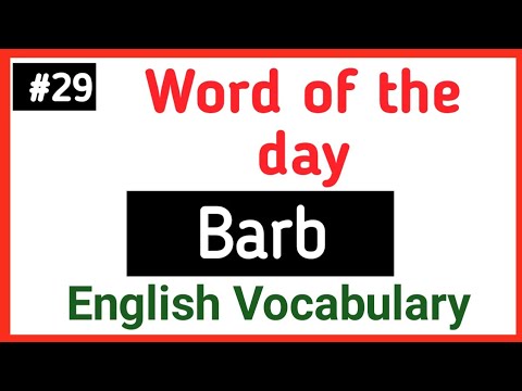 Barb Meaning in Hindi & English|| Word of the day - Barb || Daily ...
