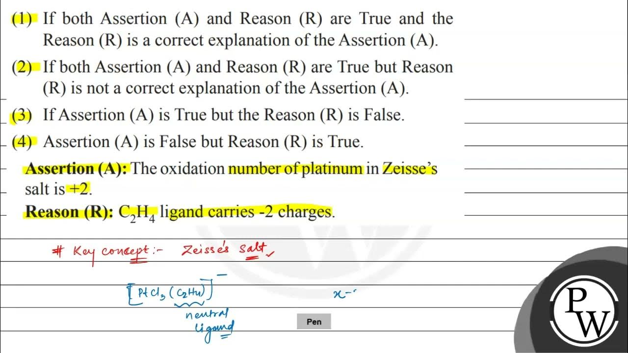(1) If both Assertion (A) and Reason (R) are True and the Reason (R) is a correct explanation of ...