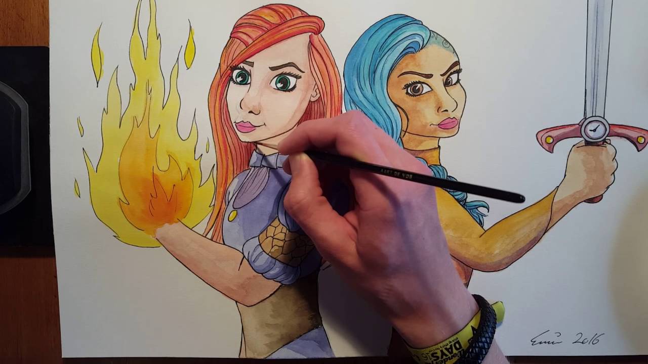 Speeddrawing Akira And Ember Jenna Drawing Contest Entry Youtube