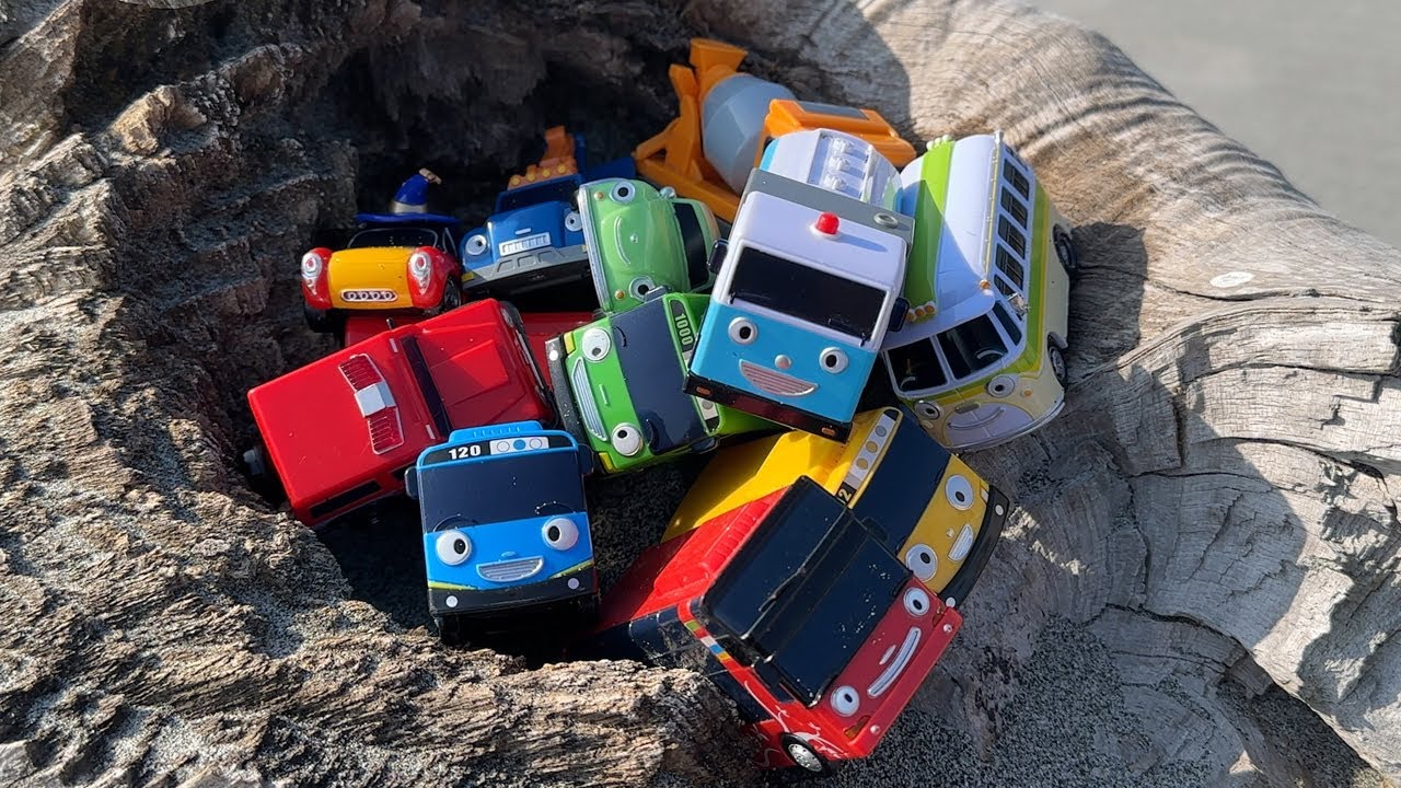 Tayo the Little Bus on the beach☆Play with 12 Tayo series buses! - YouTube