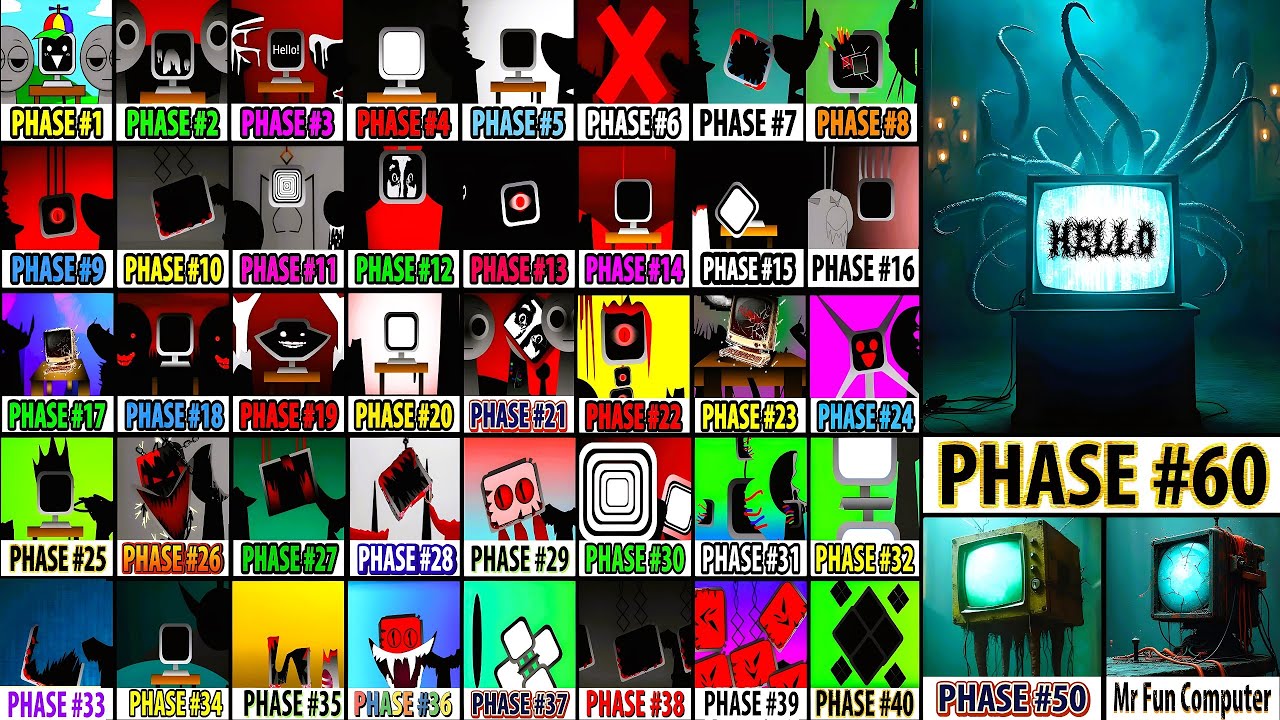 Incredibox Sprunki Mix All Phases: Phase 10 VS Phase 20 VS Phase 40 VS ...