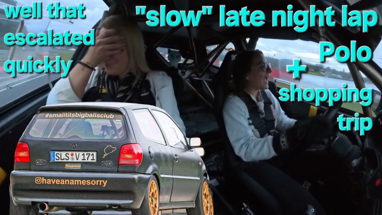 Late night driving pro on the Racetrack girlsdriver Polo 6n1 GTI 120PS ...