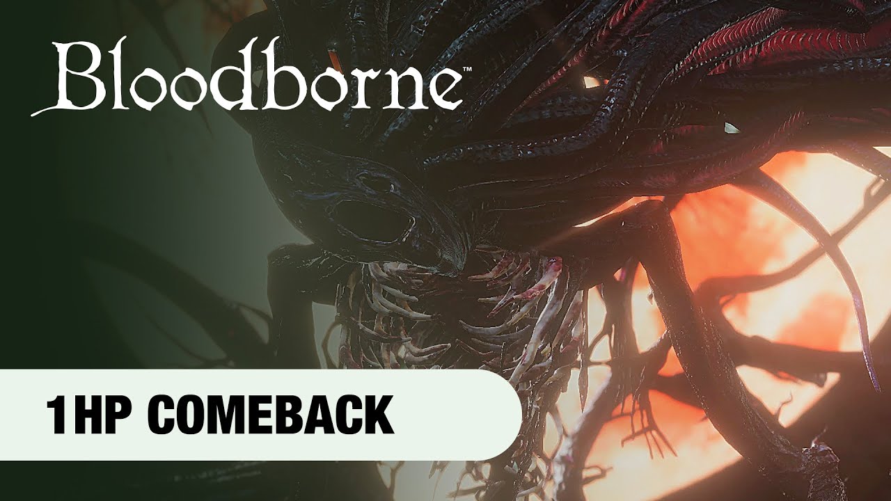 Bloodborne 1HP comeback - Gehrman and Moon Presence defeated in one go ...