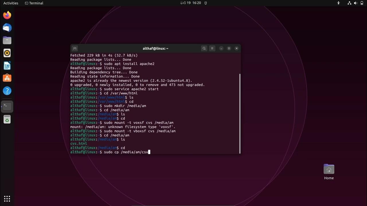 How to install Apache2 web server and hosting your own website - YouTube