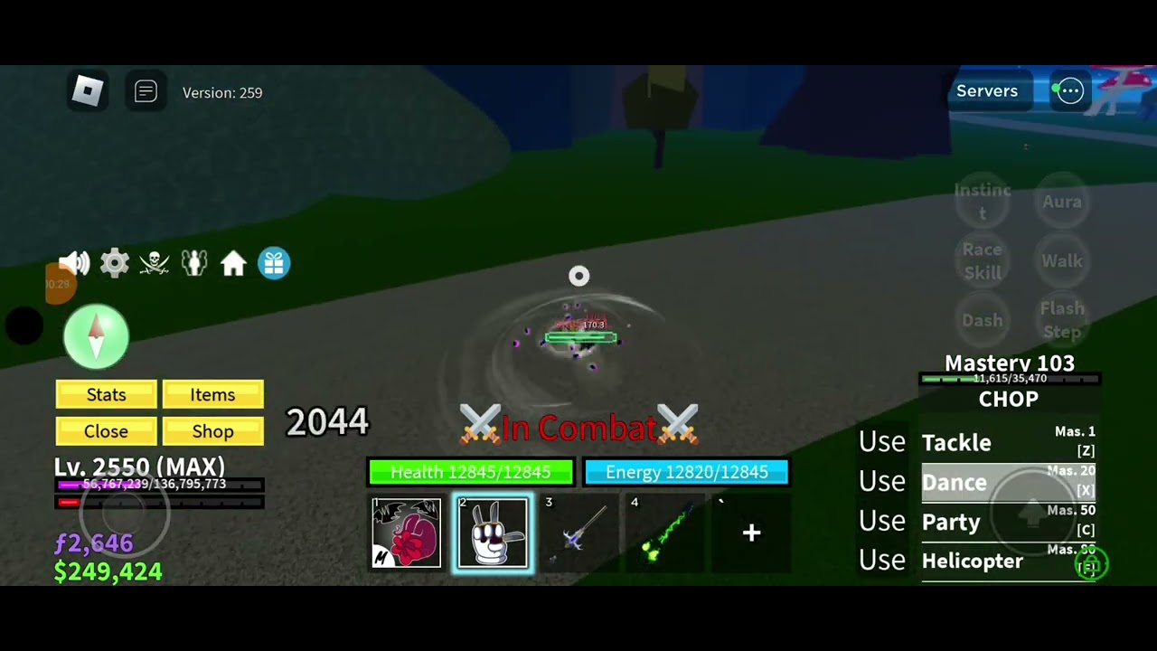 Blox fruit chop showcase - YouTube