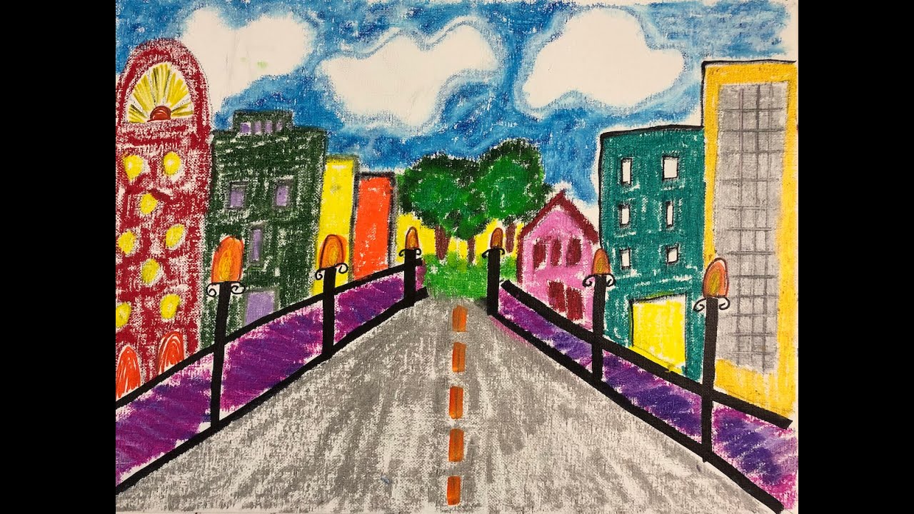 Kids Art Class - Draw a street scene - YouTube