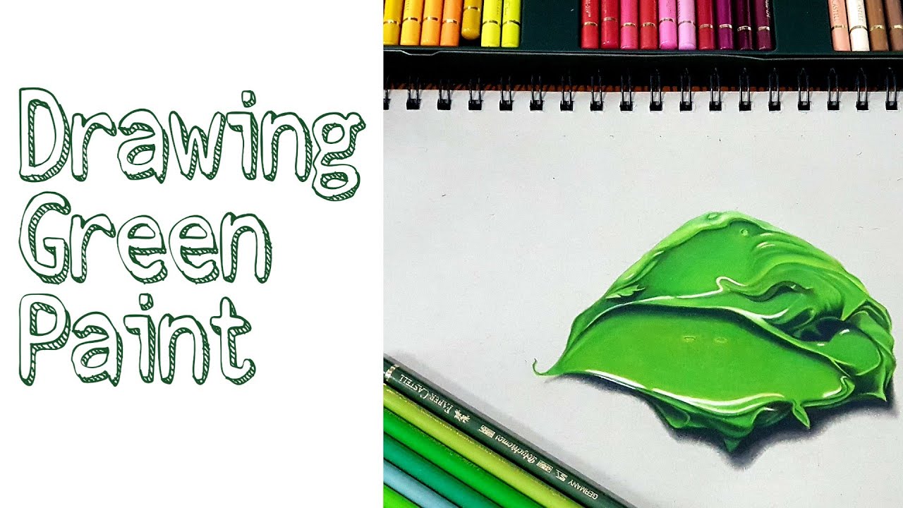 Drawing Green Paint | Realistic Drawing | Menggambar yuk! |#drawing # ...