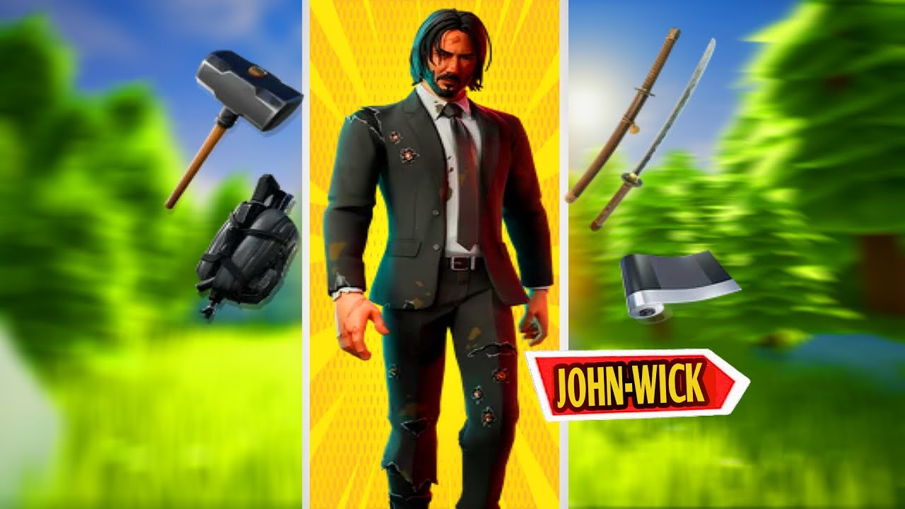 JOGUEI COM A SKIN DO JHON WICK no FORTNITE - YouTube