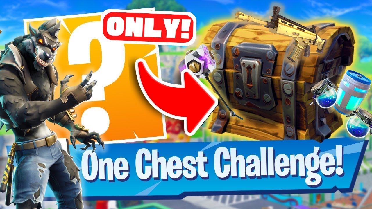 Fortnite, The ONE CHEST *ONLY* Challenge. One man too clutch! - YouTube