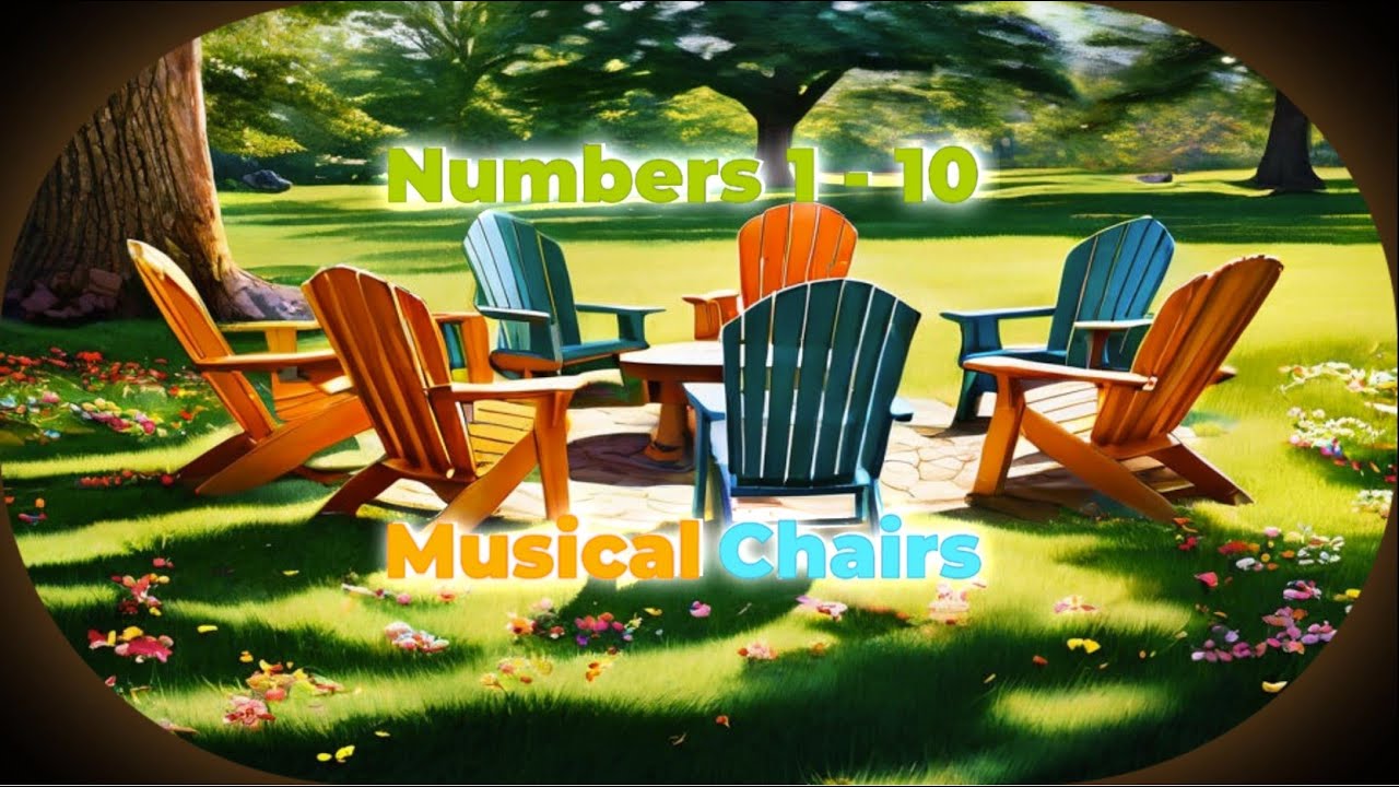 Musical Chairs Numbers 1-10 Repetition - YouTube