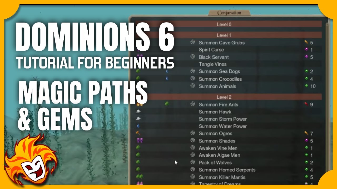 What are Magic Paths and Gems? ~ DOMINIONS 6 TUTORIAL for BEGINNERS ...