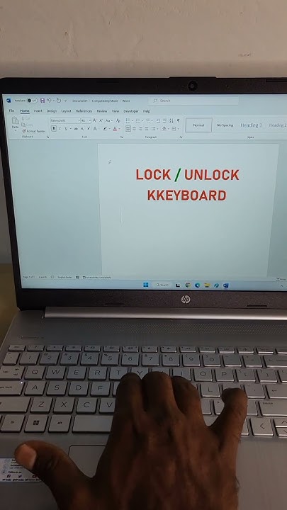 Laptop keyboard Lock and Unlock How to lock Laptop keyboard - YouTube