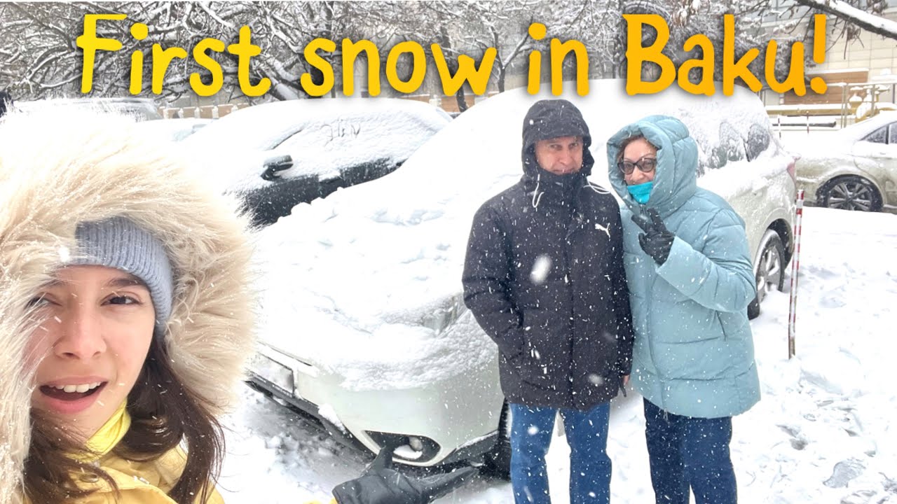 The first snow in Baku ☃️ ️ | January 2023 - YouTube