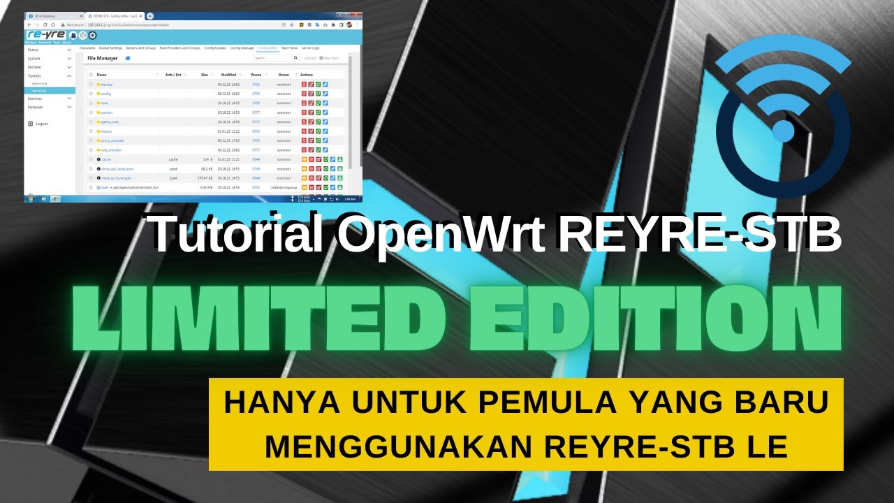 Tutorial OpenWrt REYRE-STB Limited Edition (LE) Untuk Pemula. - YouTube