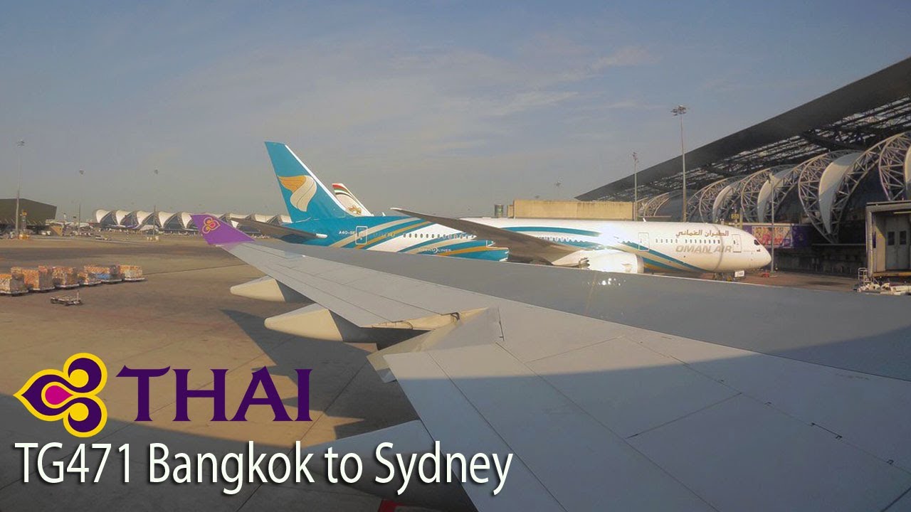 Thai Airways International TG471 Bangkok to Sydney - YouTube