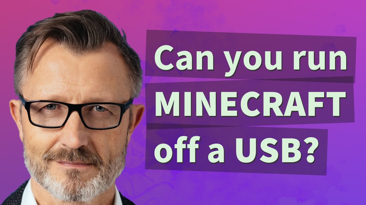 Can you run Minecraft off a USB? - YouTube