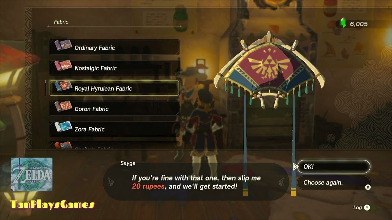 How to get Royal Hyrulean Fabric : Zelda Tears of The Kingdom. - YouTube