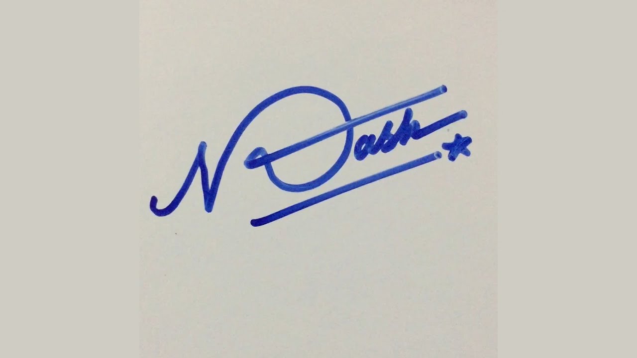 Handwritten Signature for N | N letter signature style #signature - YouTube