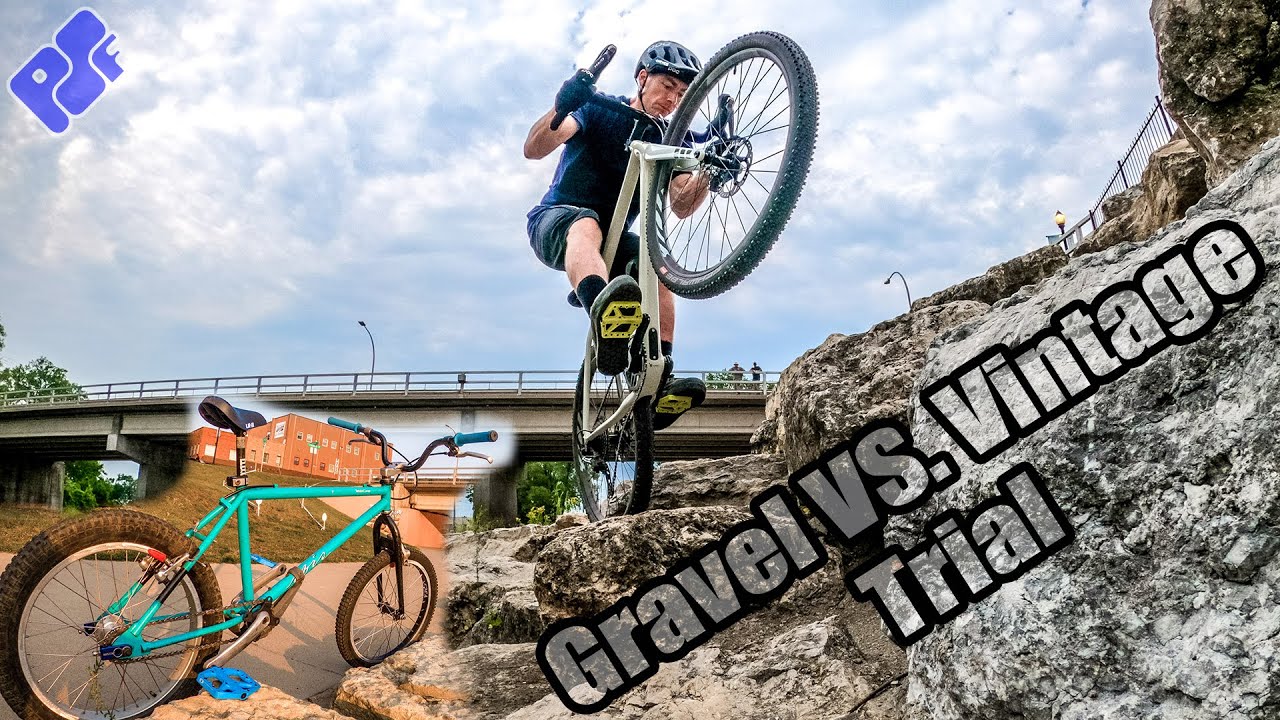 Riding the Ibis Hakka MX Gravel Bike and Vintage TrialsComp in a Trials ...