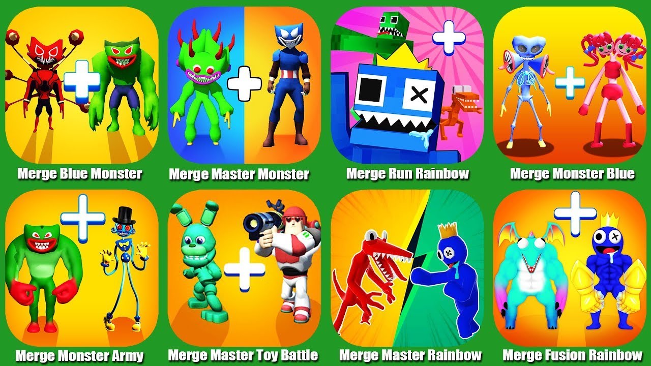 Merge Master Rainbow Friends,Merge Blue Monster Superhero,Merge Master ...