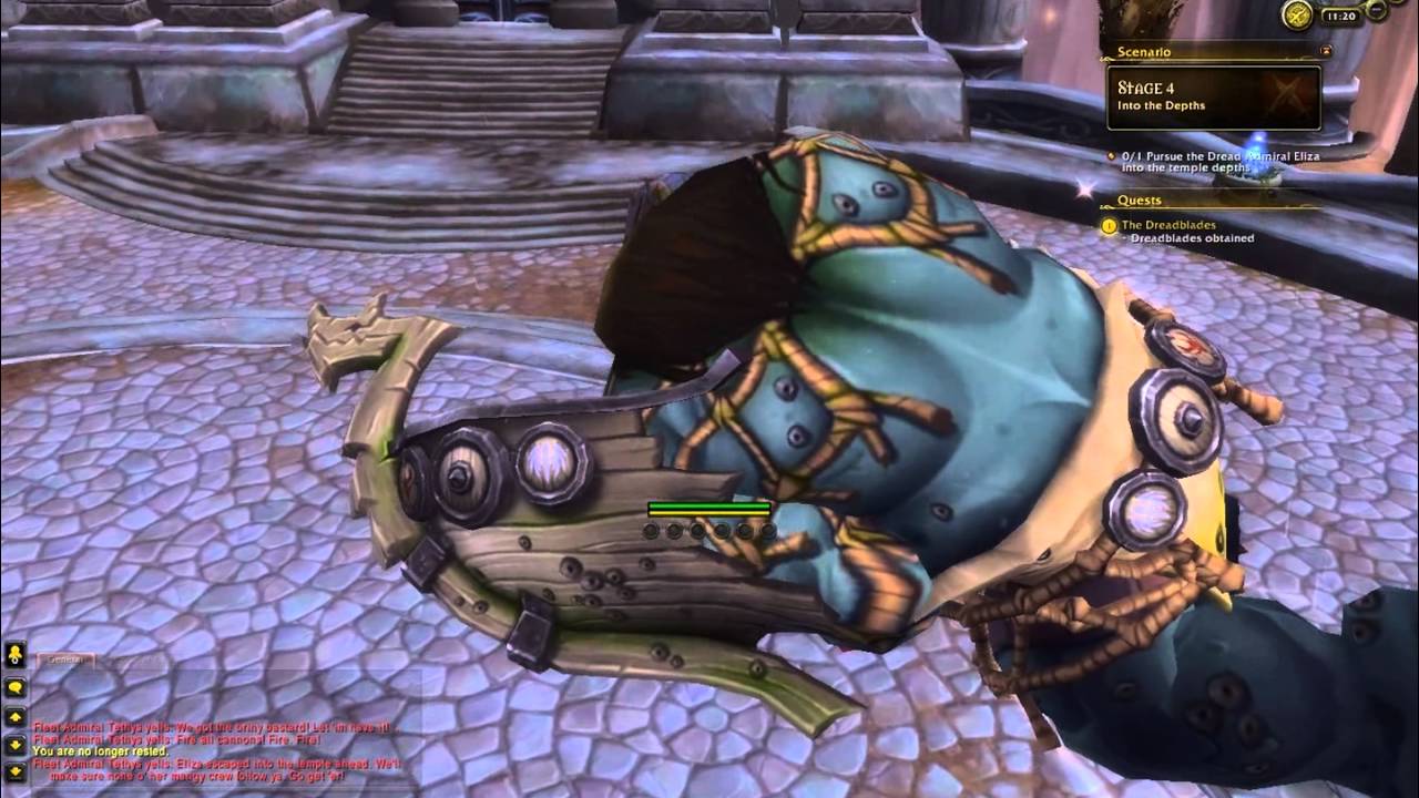 WoW quest - The Dreadblades (Outlaw Rogue Artifact Scenario) - YouTube