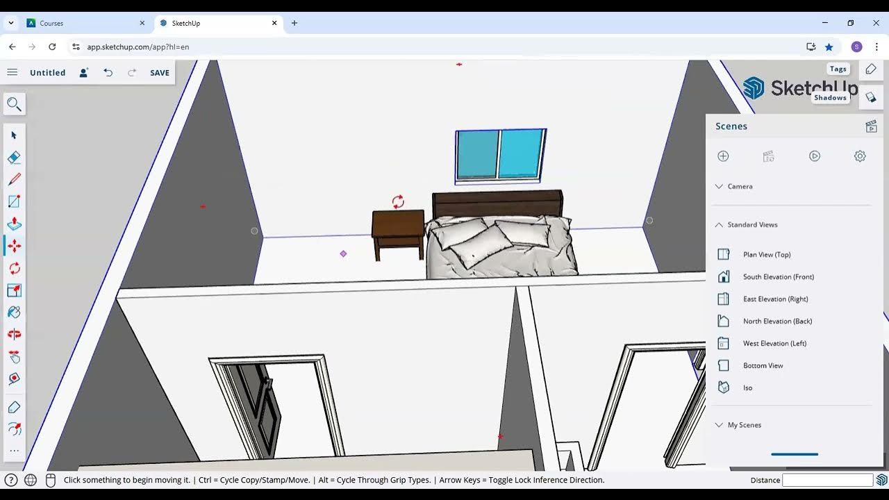 Sketchup (part 3) - Room Design 3D with its amenities - YouTube
