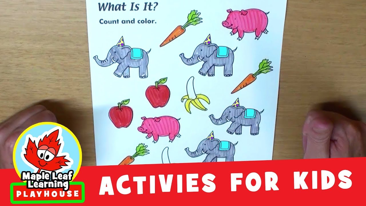 Count and Color Activity for Kids | Maple Leaf Learning Playhouse - YouTube
