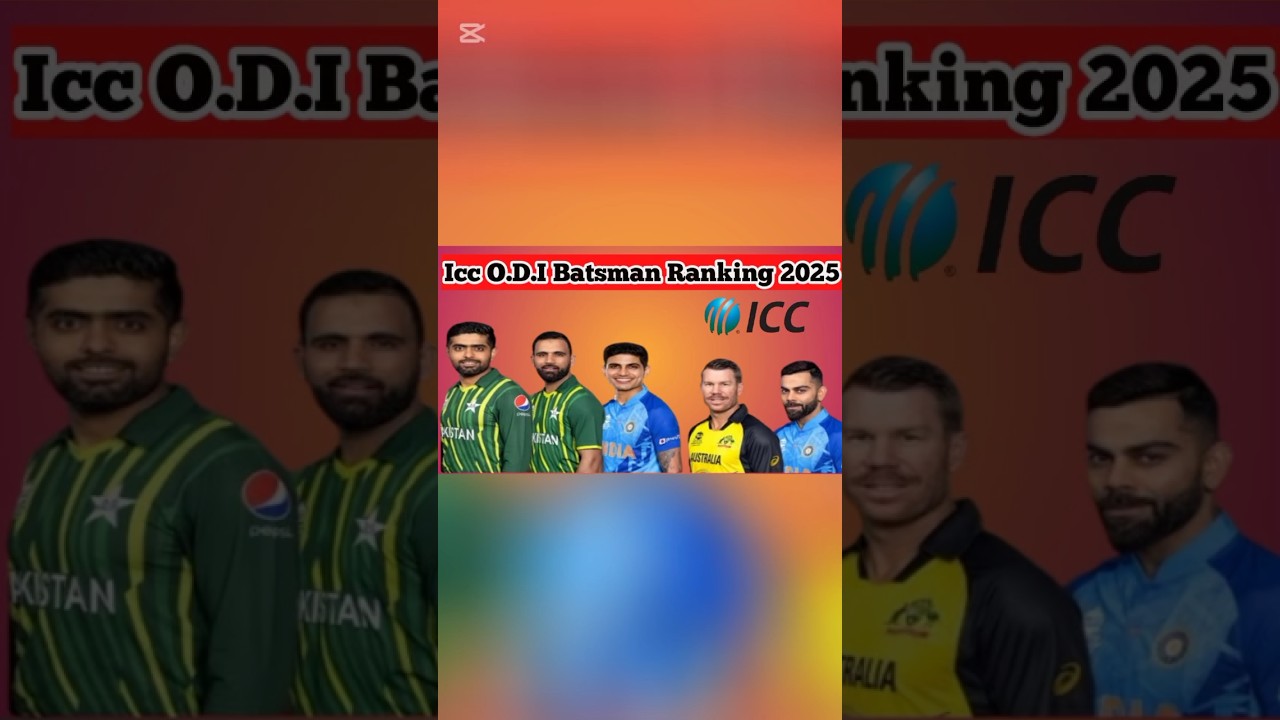 Icc ranking 2025|icc odi batting ranking 2025 - YouTube