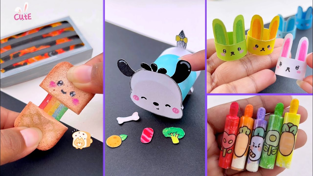 12 DIY Miniature Crafts Idea / Easy Craft Ideas / school craft ...