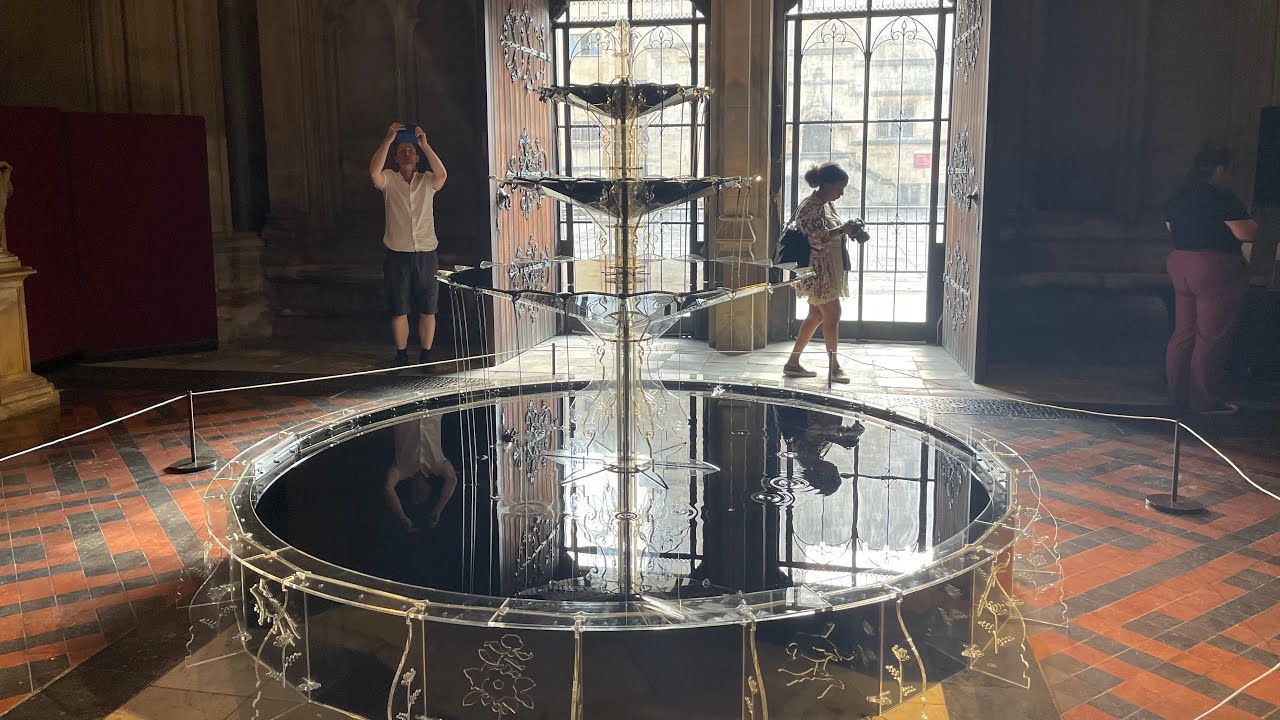 Luke Jerram's 'Oil Fountain' world premieres at Bristol Cathedral - YouTube