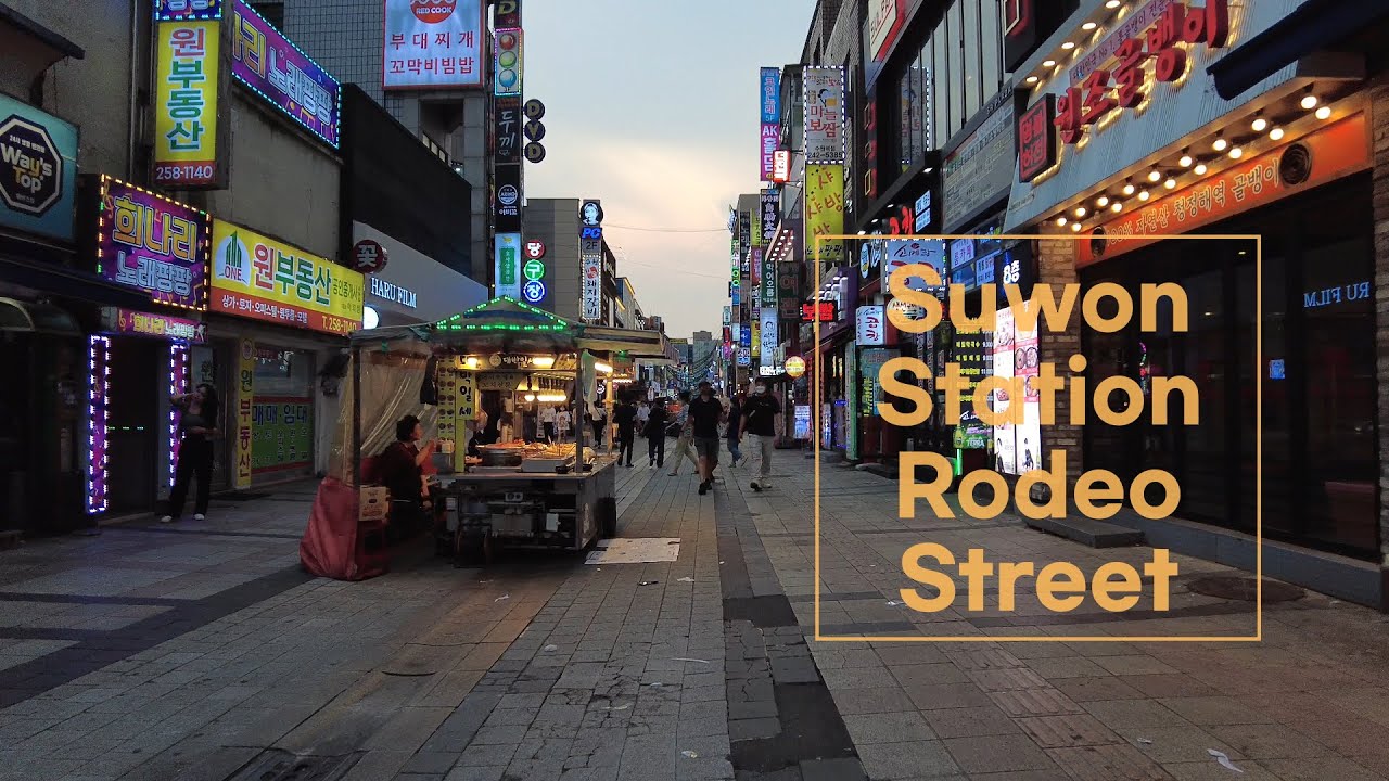 4K All About Korea 수원 로데오 거리 Suwon Rodeo Street at night - YouTube