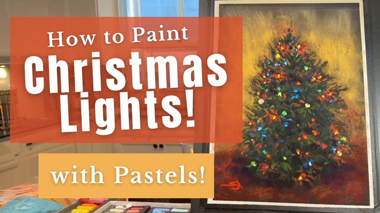 The Secret for Magical Christmas Lights Using Soft Pastel 🎄 Easy Lesson ...