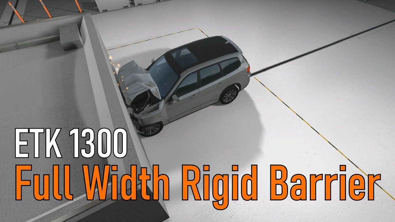 ETK 1300 | Full Width Rigid Barrier | BeamNG.drive - YouTube