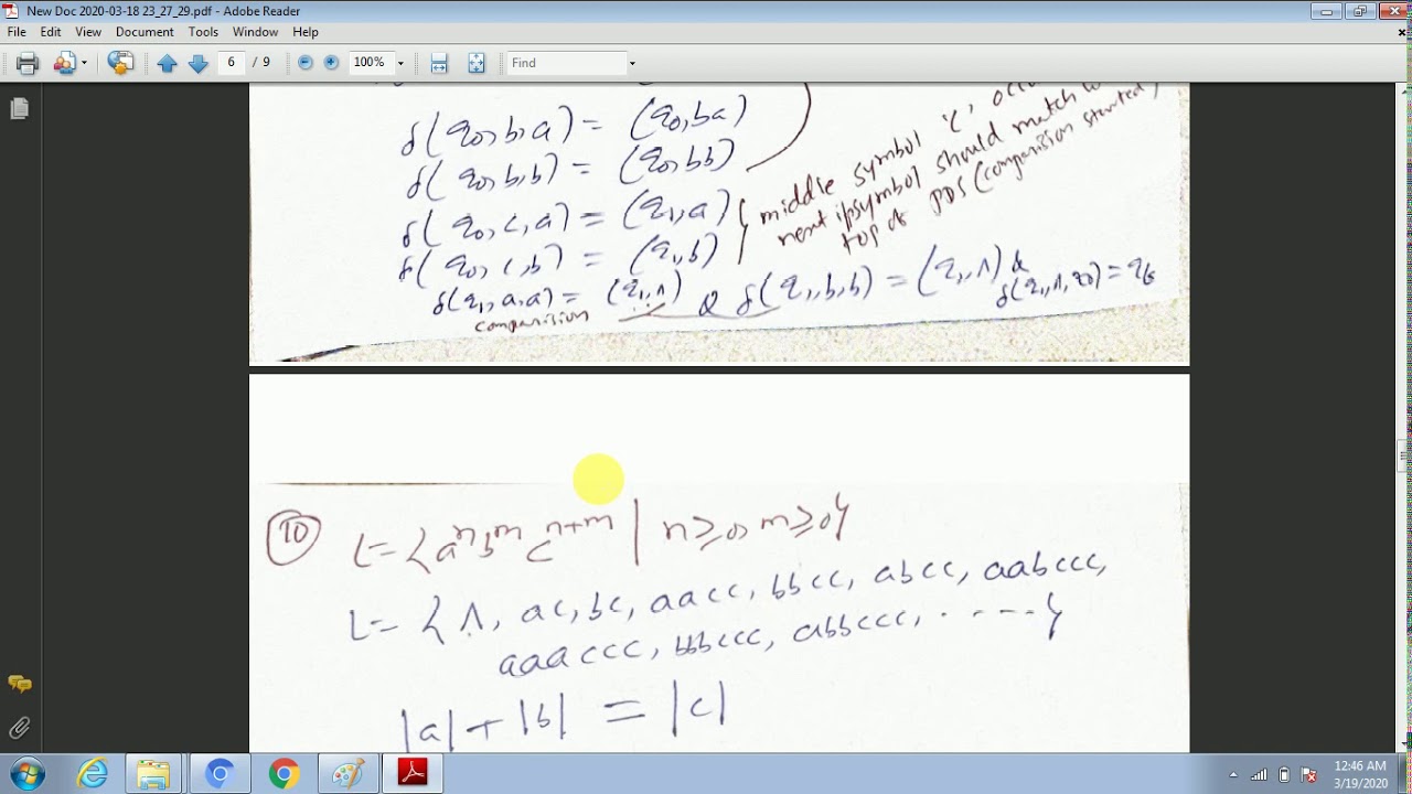 PDA and PDA Transition Diagram - YouTube